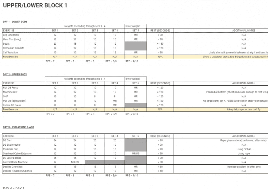 Joe Delaney Ibiza Shreds: 6 Day Upper Lower Split Program For ...