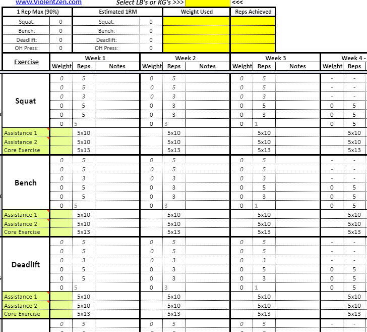 5 3 1 BBB For Bodybuilding Jim Wendler s Program With Variations And